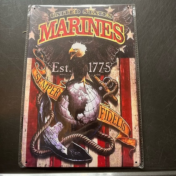 Wall Decor | Marine Corps Metal Sign 8 X 11 | Poshmark